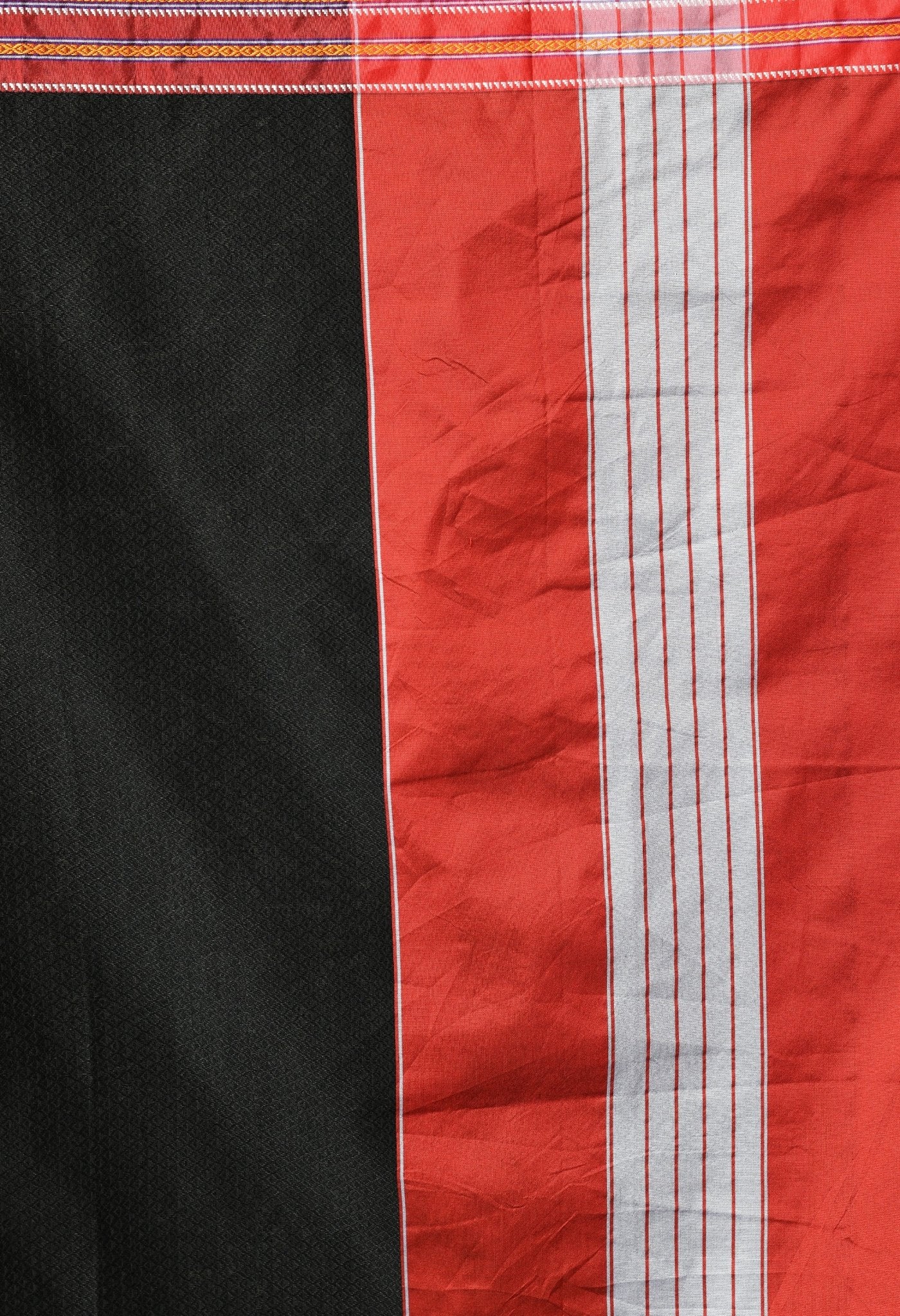 Black Khunn Saree - Patti Pallu & Red Border Karnataka– Swapna Creation